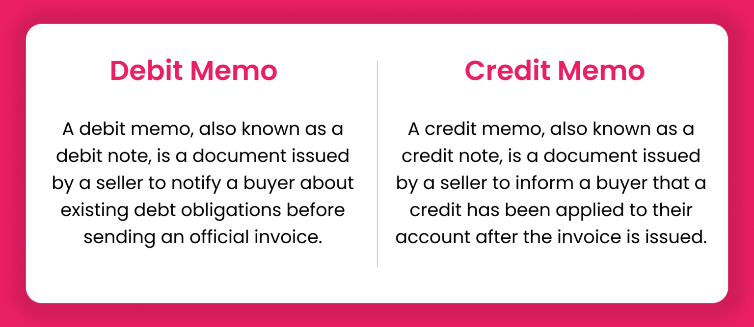 Debit Memo vs Credit Memo - What’s the Difference?
