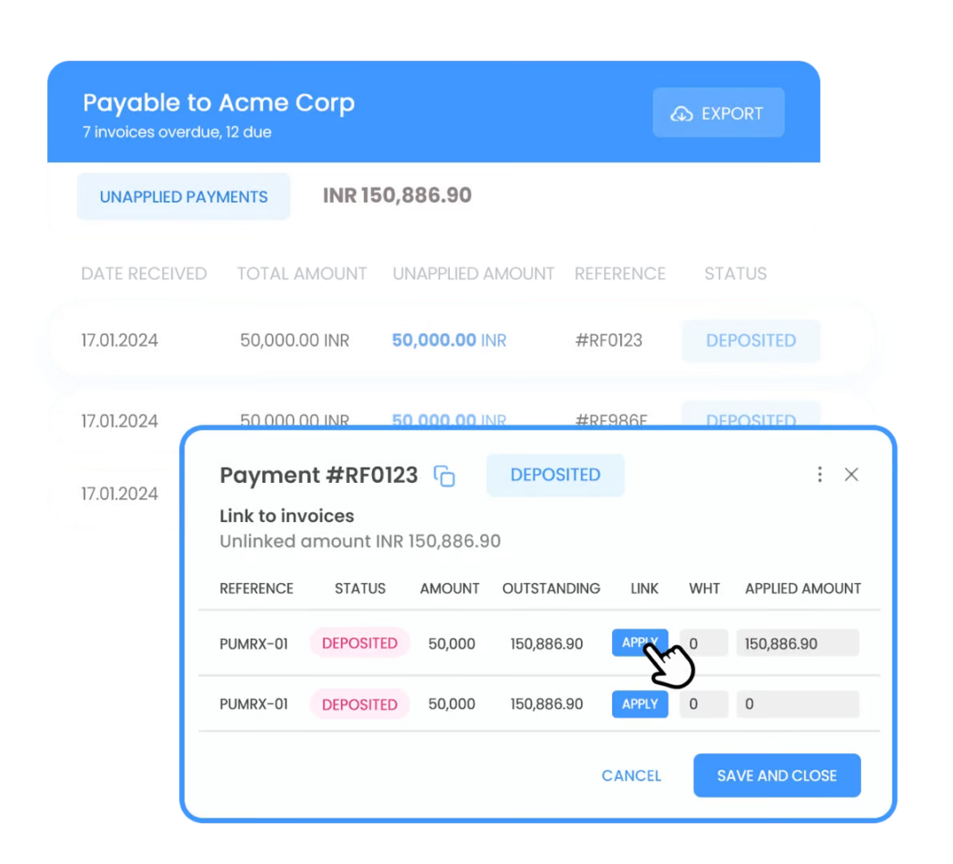 Creating an Invoice for Partial Payments
